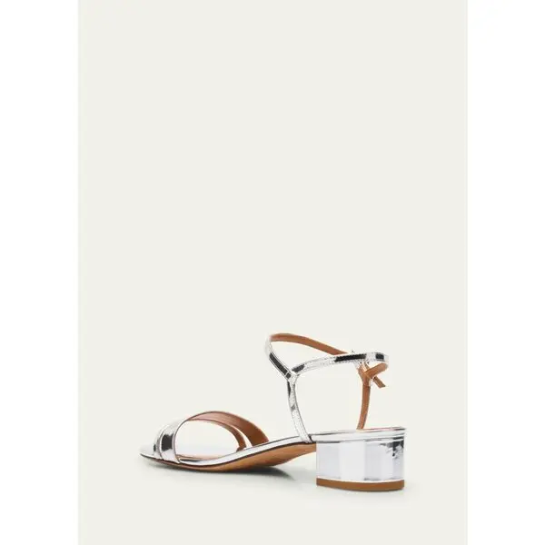 EMME PARSONS Simple Metallic Ankle-strap Sandals