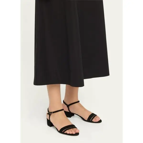 EMME PARSONS Simple Metallic Ankle-strap Sandals