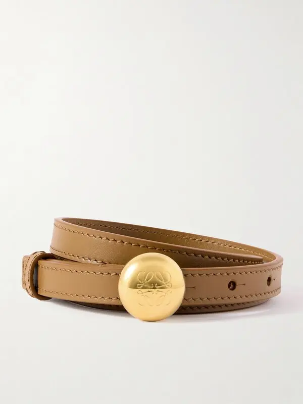Loewe Pebble Leather Belt - Neutrals