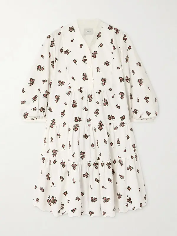 Erdem Embroidered Cotton-blend Mini Dress - White