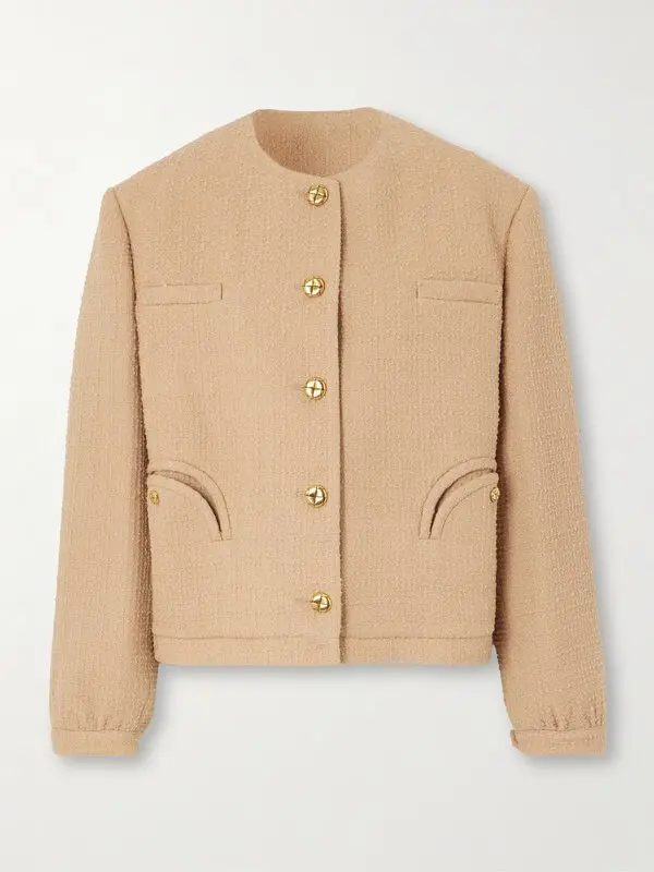 BLAZÉ MILANO Gliss Wool-blend Bouclé-tweed Jacket - Neutrals