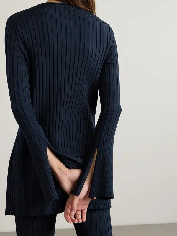 Stella McCartney Ribbed-knit Cardigan - Blue