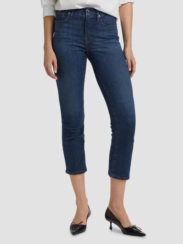 Good American Good Legs Flared Crop Jeans
