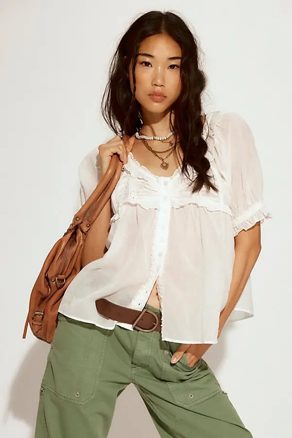 Free People Sweet Nothings Blouse - Ivory