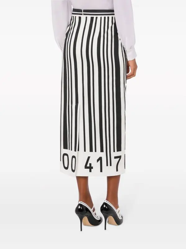 Moschino Print Striped Skirt