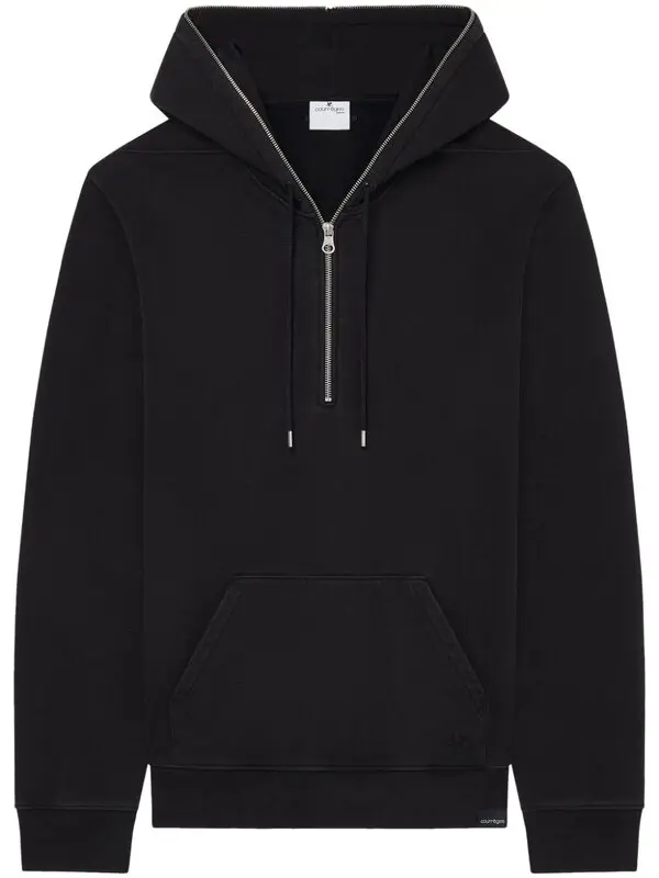 COURREGES Zipped Fleece Hoodie