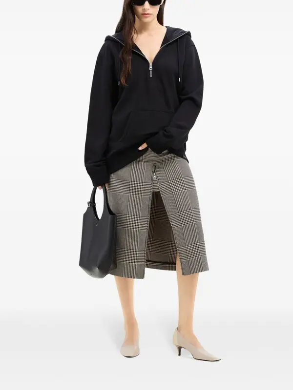 COURREGES Zipped Fleece Hoodie