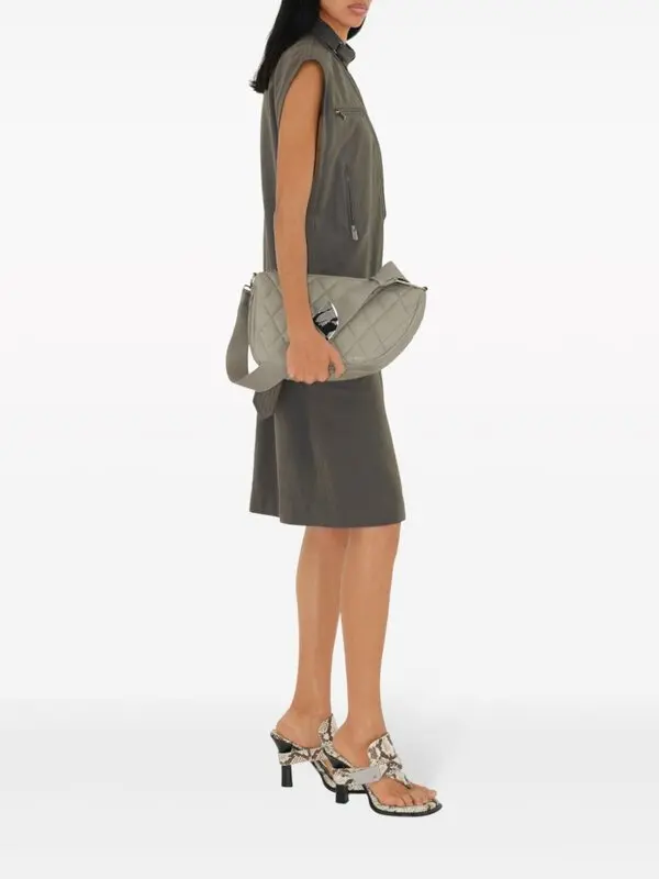 Burberry Diamond-quilted Shoulder Bag - Grey