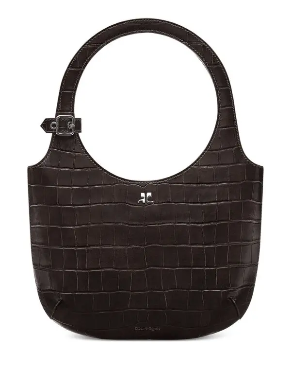 COURREGES Crocodile-effect Tote Bag