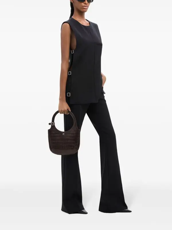 COURREGES Crocodile-effect Tote Bag