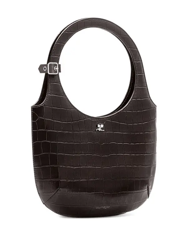 COURREGES Crocodile-effect Tote Bag