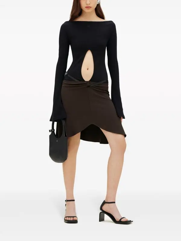 COURREGES Ellipse Mini Skirt - Brown