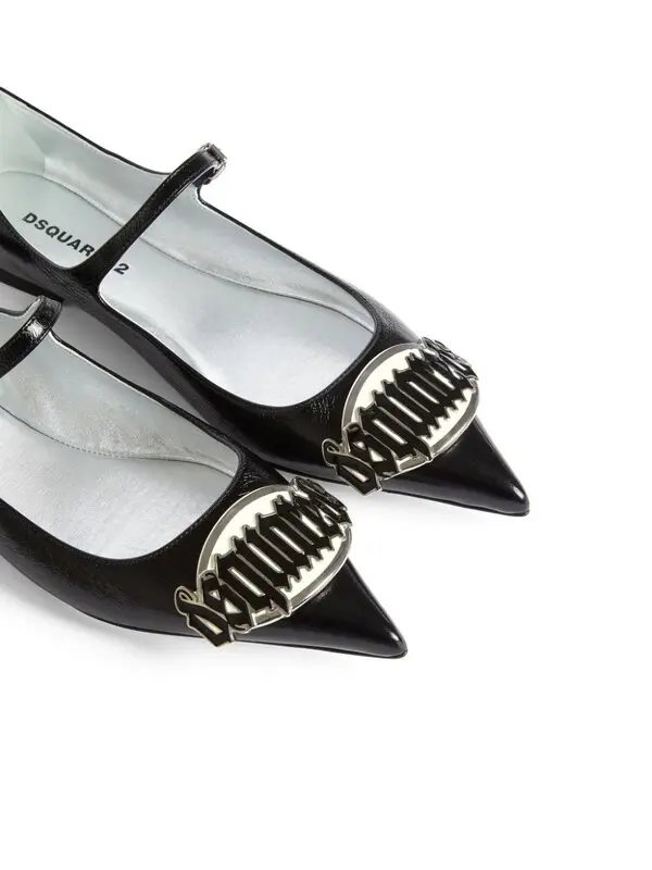 Dsquared2 Gothic Leather Ballerinas