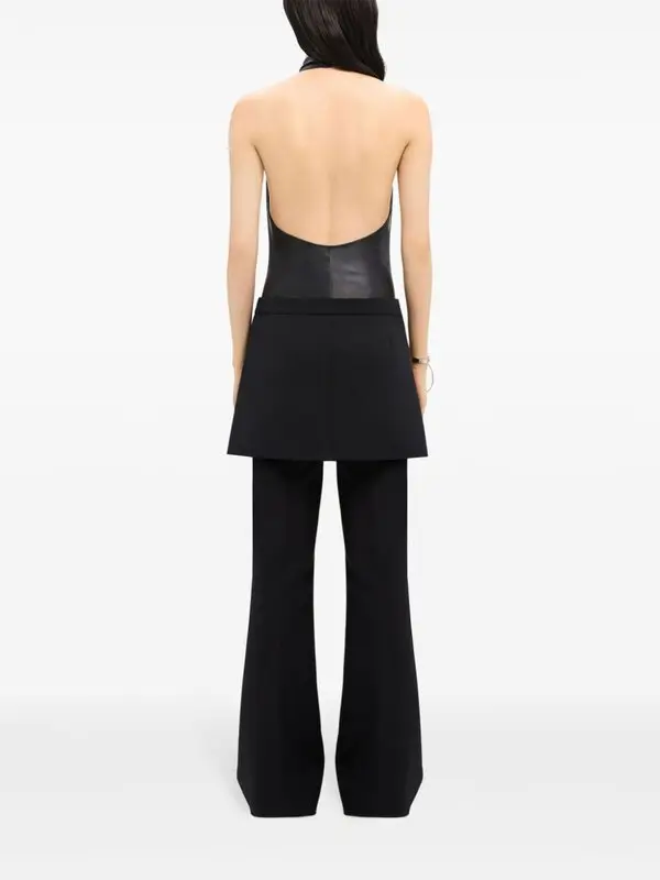 COURREGES Logo-appliqué Twill Mini Skirt - Black