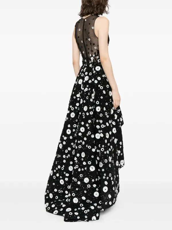 SAIID KOBEISY Beaded High-low Gown