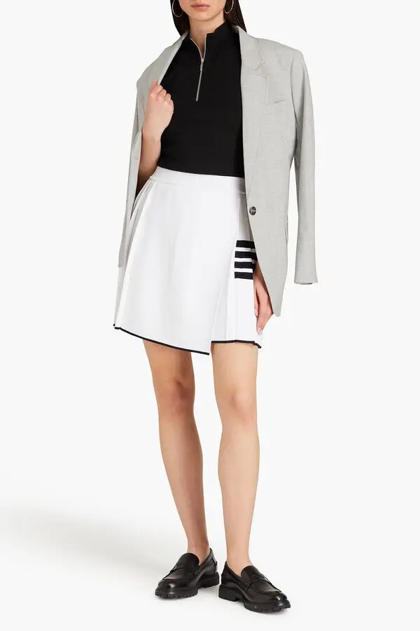 Thom Browne Wrap-effect Pleated Mini Skirt