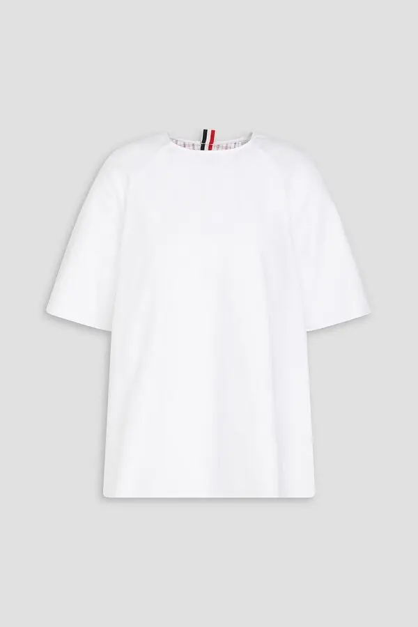 Thom Browne Oxford Paneled Cotton-poplin Top