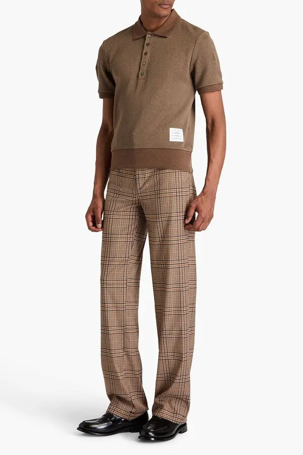 Thom Browne Ribbed Cotton Polo Shirt