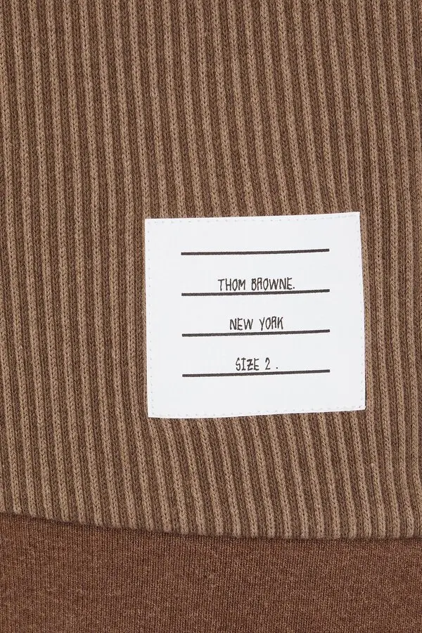 Thom Browne Ribbed Cotton Polo Shirt