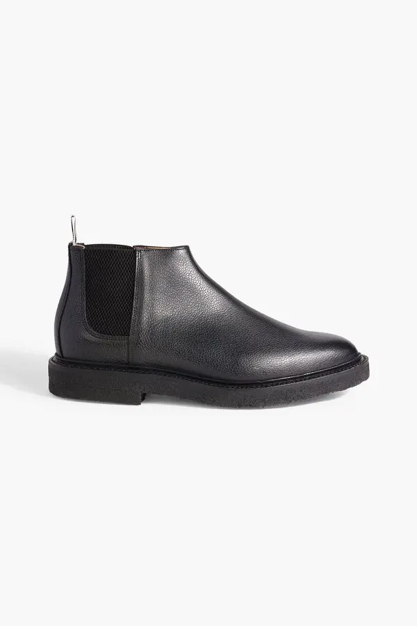 Thom Browne Pebbled-leather Chelsea Boots - Black