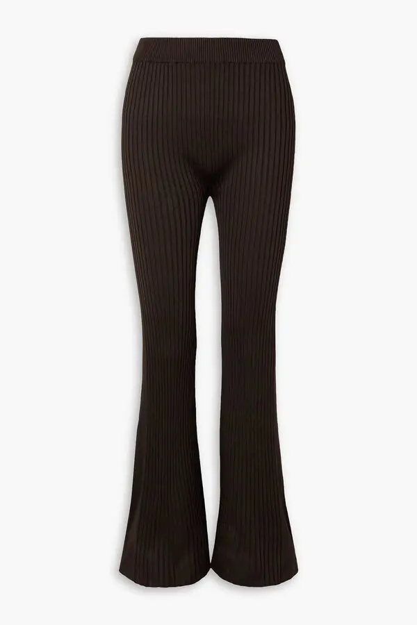 JIL SANDER Ribbed-knit Flared Pants
