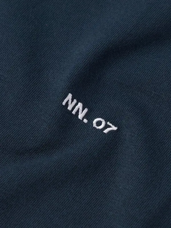 Nn07 Adam 3209 Logo-embroidered Pima Cotton-jersey T-shirt - Blue