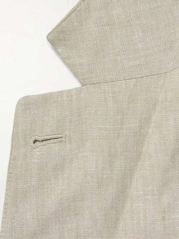 Frescobol Carioca Paulo Unstructured Linen Suit Jacket
