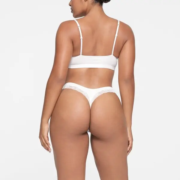 SKIMS Cotton Lace Scoop Bralette