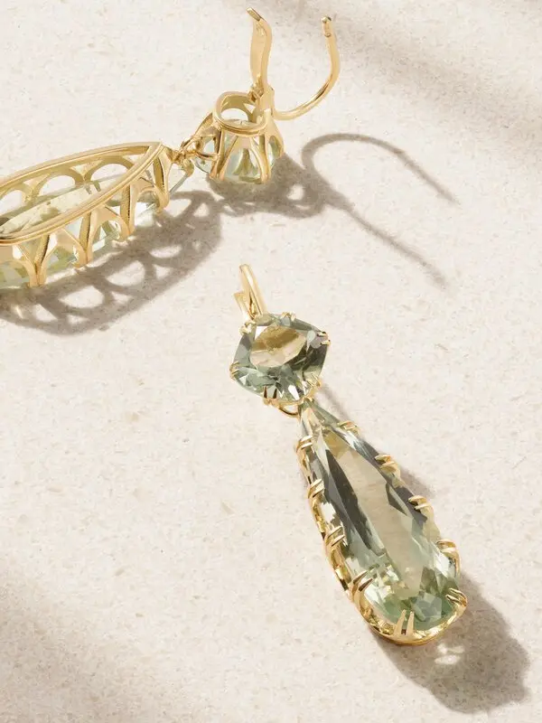 Ileana Makri Crown 18-karat Amethyst Drop Earrings
