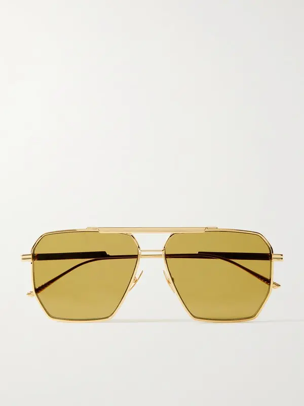 Bottega Veneta Aviator-style Sunglasses - Gold