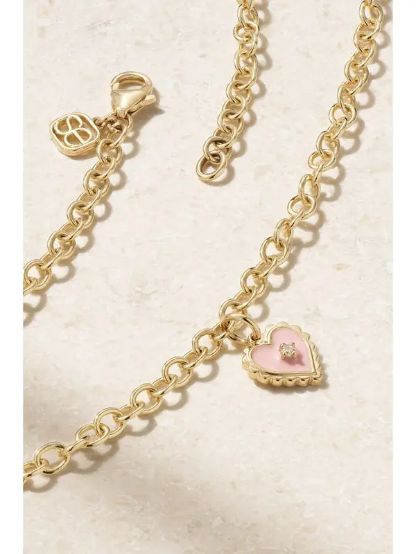 SYDNEY EVAN 14-karat Enamel And Diamond Bracelet