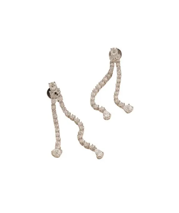 ANITA KO Diamond Dangle Earrings - Silver