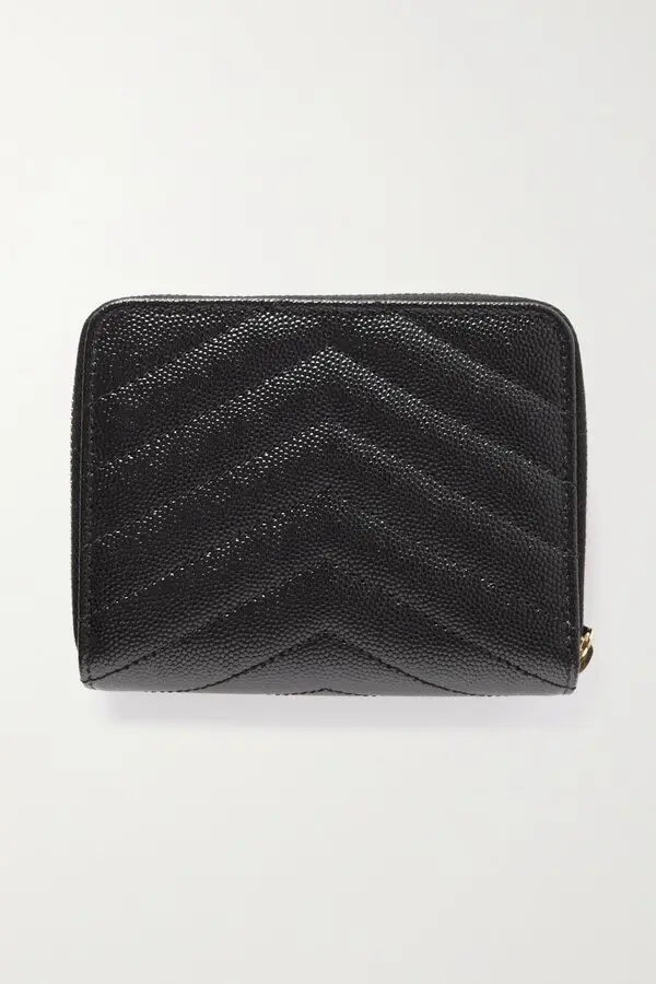Saint Laurent Monogramme Quilted Textured-leather Wallet