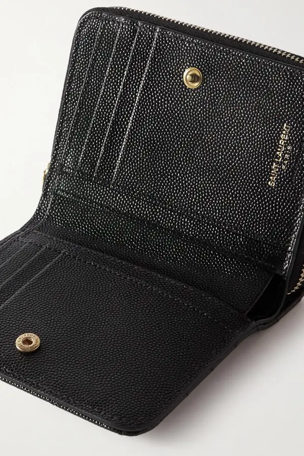 Saint Laurent Monogramme Quilted Textured-leather Wallet