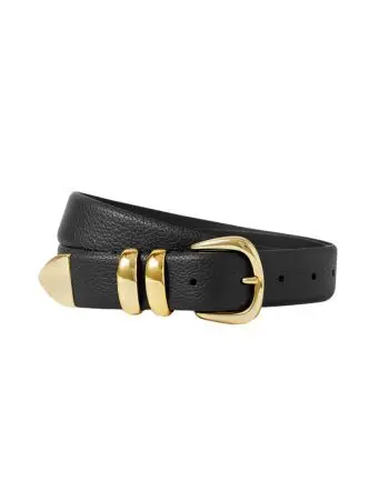 Anderson's Textured-leather Belt - Black