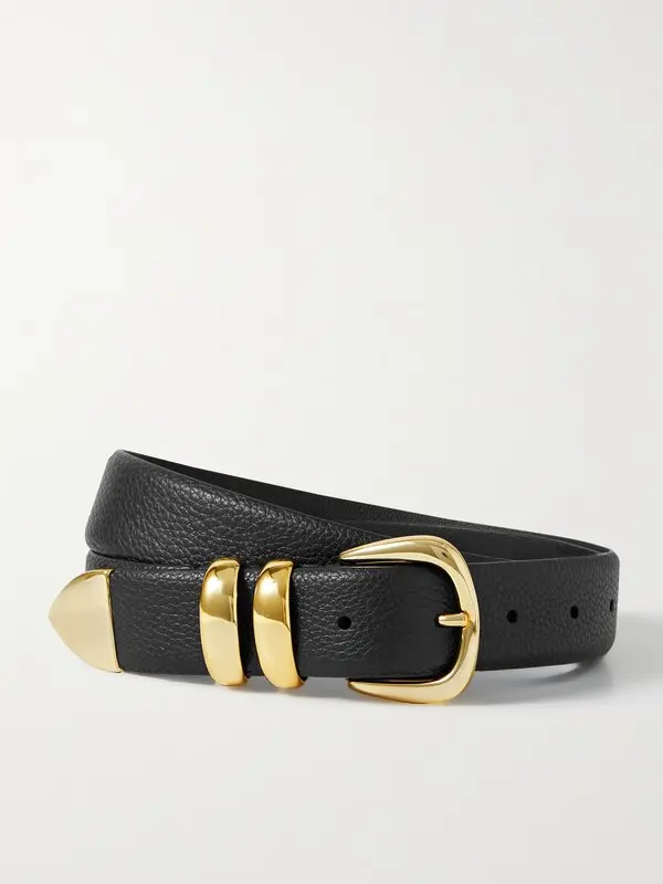 Anderson's Textured-leather Belt - Black