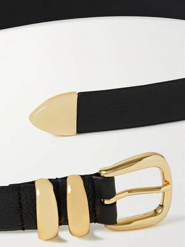 Anderson's Textured-leather Belt - Black