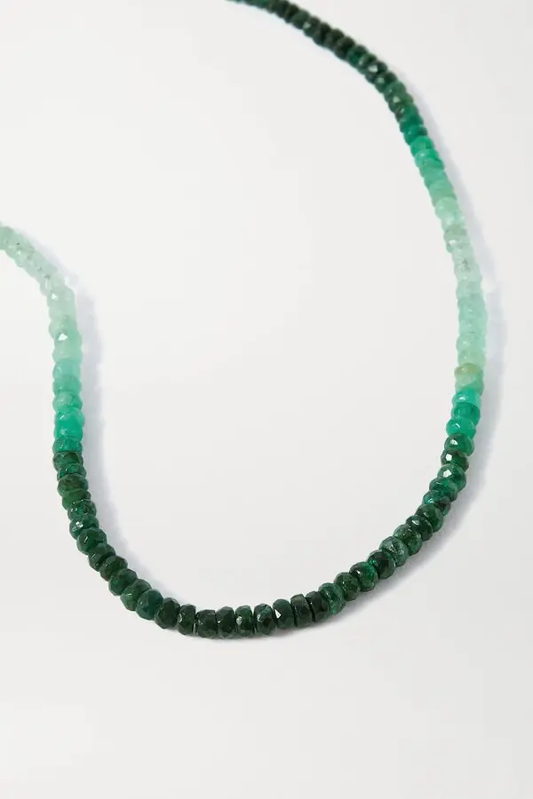 Jia Jia Gold Emerald Chain Necklace