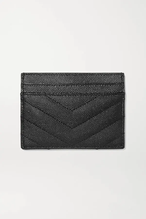 Saint Laurent Monogramme Quilted Textured-leather Cardholder