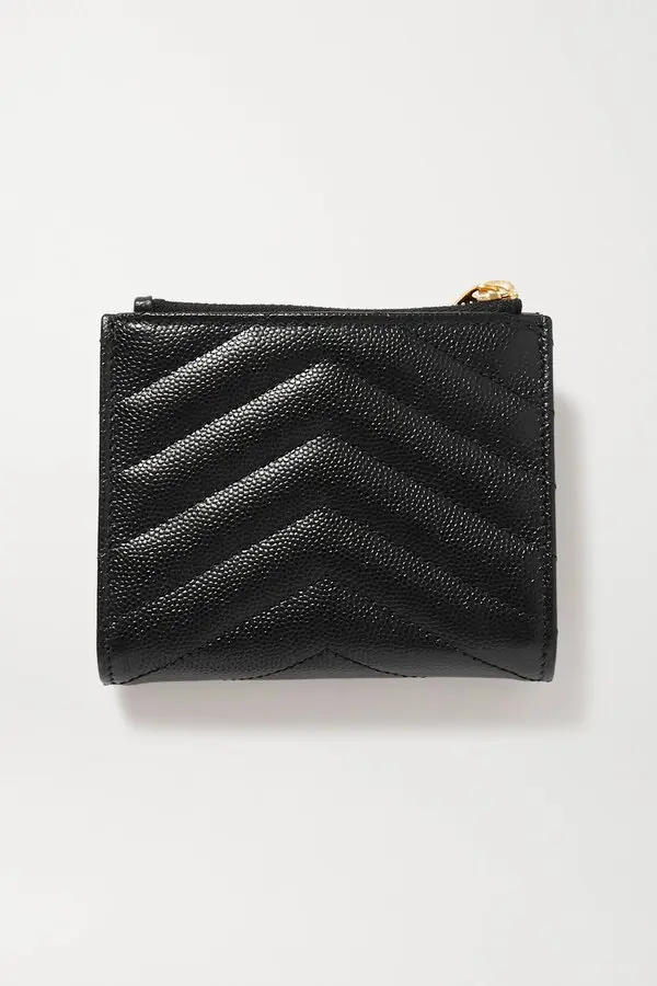 Saint Laurent Monogramme Quilted Textured-leather Wallet