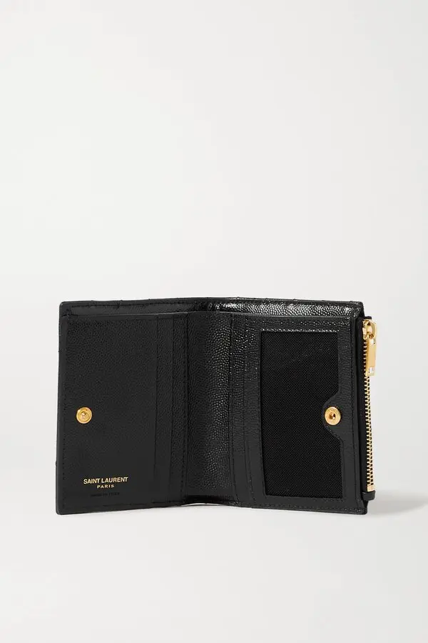 Saint Laurent Monogramme Quilted Textured-leather Wallet