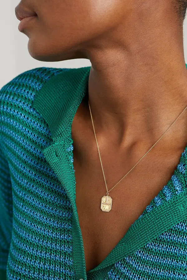 SYDNEY EVAN Icon Diamond And 14-karat Necklace