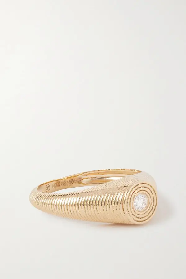 SYDNEY EVAN 14-karat Diamond Signet Ring - Gold