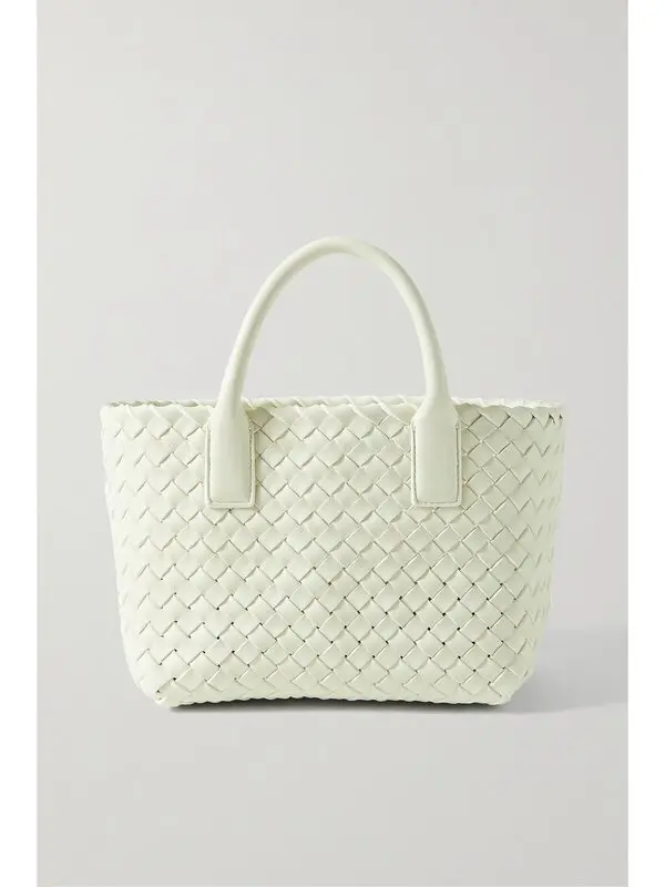 Bottega Veneta Cabat Mini Intrecciato Leather Tote