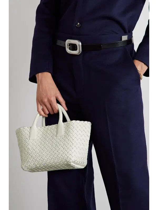 Bottega Veneta Cabat Mini Intrecciato Leather Tote