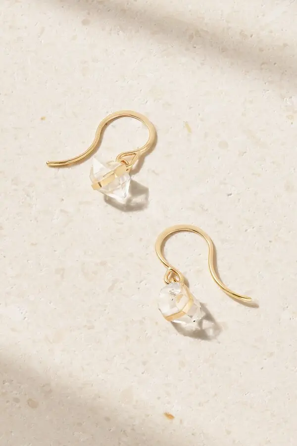 MELISSA JOY MANNING 14-karat Recycled Herkimer Diamond Earrings - Gold
