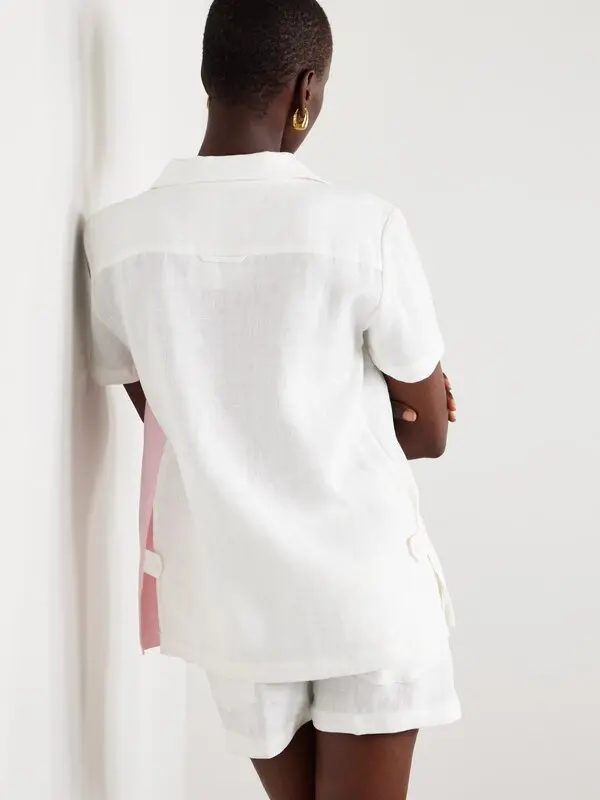 BETTTER Aaron Striped Linen Shirt And Shorts Set