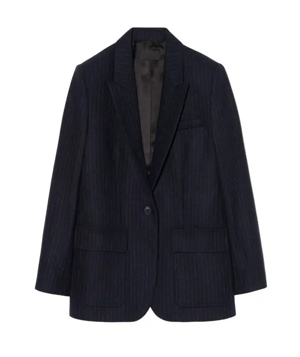 NILI LOTAN Diane Stretch-wool Twill Blazer - Black