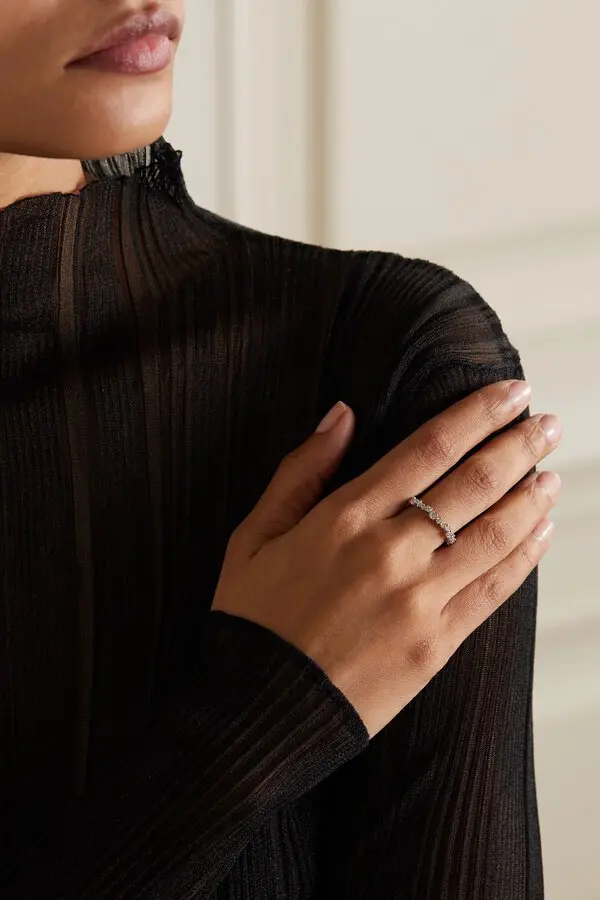 SUZANNE KALAN Eternity 18-karat White Diamond Ring