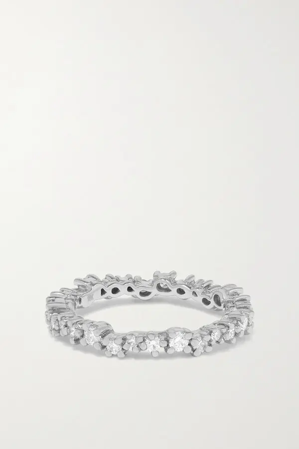 SUZANNE KALAN Eternity 18-karat White Diamond Ring